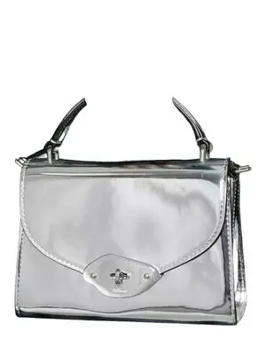 Mulberry Mulberry Lana Patent-Leather Tote Bag Silver
