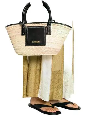Jacquemus Jacquemus Small Woven Basket Bag Neutrals