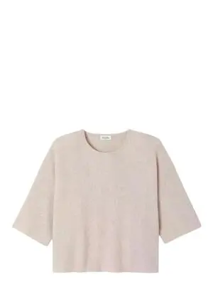 American Vintage Beige Ribbed Knit Sweater - Neutrals