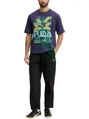 PUMA Logo Embroidered Cargo Pants - Black