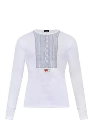 Dsquared2 Logo V-neck T-shirt - White