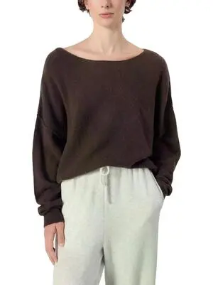 American Vintage Boat-neck Sweater - Brown