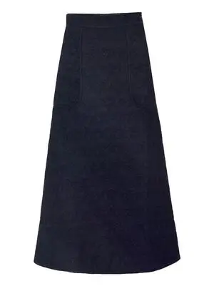 Antik Batik Floral-jacquard Maxi Skirt - Blue