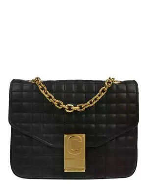 Celine Quilted Chain Shoulder Bag - Black