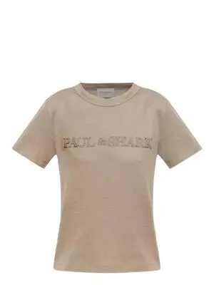 Paul & Shark Logo Embroidered T-shirt - Neutrals