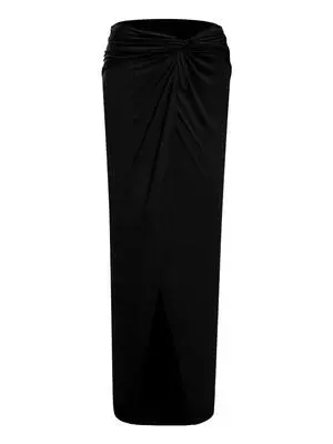 12 STOREEZ Siesta" Twisted-front Skirt - Black
