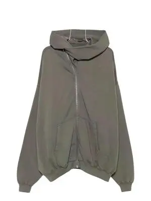 Rick Owens Mountain Hun Oversized Zip-up Hoodie - Grey