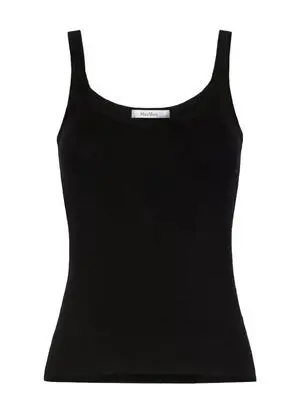 MAX MARA Max Mara Scoop Neck Ribbed Knit Sleeveless Top