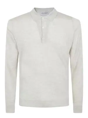 John Smedley Belper Long-sleeve Polo Shirt - Grey