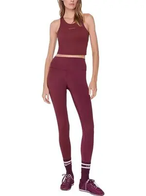 ANINE BING Dave Leggings - Burgundy Red