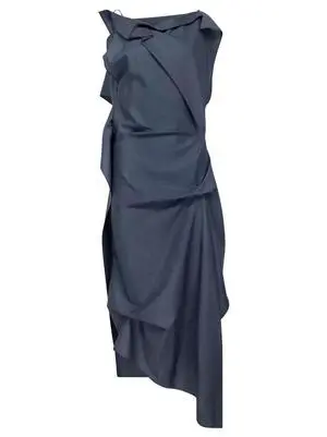 VICTORIA BECKHAM Victoria Beckham Draped Asymmetric Midi Dress