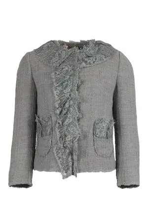 DOLCE & GABBANA Dolce & Gabbana Lace Trimmed Bouclé Jacket
