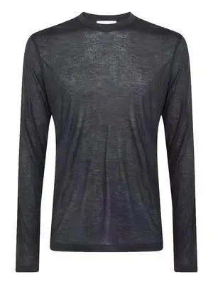WOC Pau Long-sleeve Round-neck T-shirt - Black
