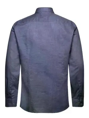 BOSS Slim-fit Shirt In Cotton And Linen - Blue
