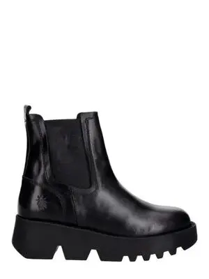 Fly London Chunky Sole Chelsea Boots - Black