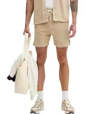 FILA Terry Cloth Drawstring Shorts - Neutrals
