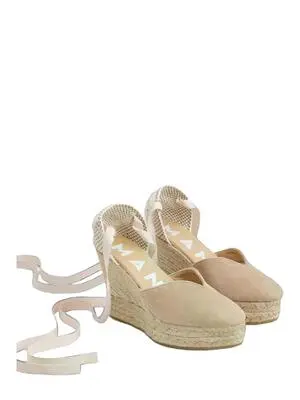 Manebí Wedge-heel Tie-fastening Espadrilles - Neutrals