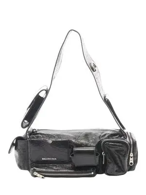 Balenciaga Lambskin Superbusy Sling Bag Xs Shoulder Bag - Black