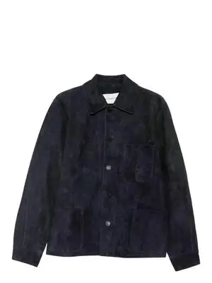 Givenchy Sheepskin Patch-pocket Overshirt - Blue