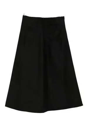 SUSANNE BOMMER Patch-pocket Midi A-line Skirt - Black