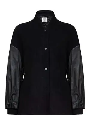 TOTÊME TOTEME Varsity Jacket With Leather Sleeves