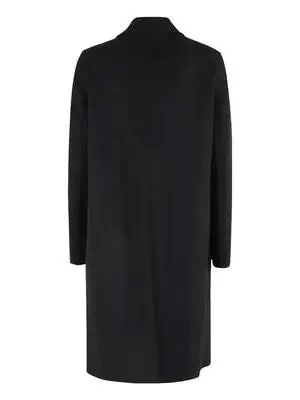 Harris Wharf London Single-breasted Notched-lapel Coat - Black