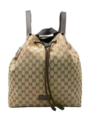 GUCCI Gucci GG Canvas Drawstring Backpack