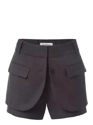 Monse Tailored Jacket-front Shorts - Grey