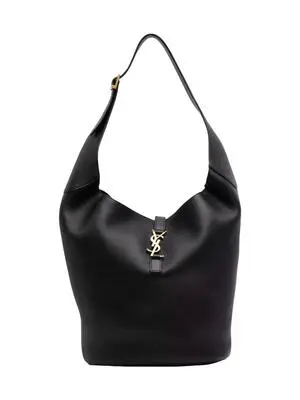 Saint Laurent Saint Laurent Grained Calfskin Le 5 A 7 Hobo Shoulder Bag Black