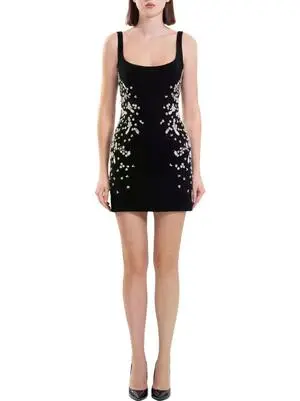 SAIID KOBEISY Embellished Mini Dress - Black