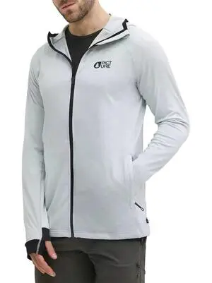 PICTURE ORGANIC CLOTHING Logo Print Zip-up Hoodie - Grey