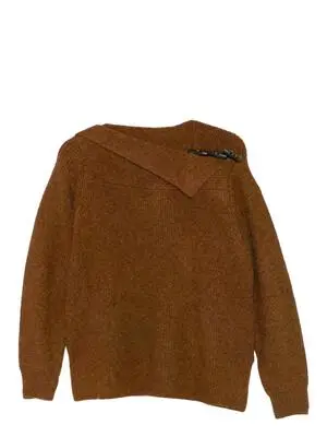 Isabel Marant Étoile ISABEL MARANT Thais Ribbed-Knit Sweater Brown