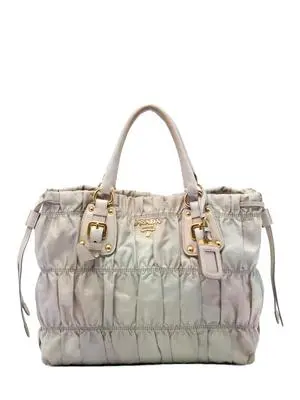 Prada Prada Tessuto Gaufre Satchel Brown