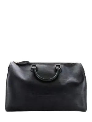 LOUIS VUITTON Speedy Handbag Epi Leather 35 Satchel - Black