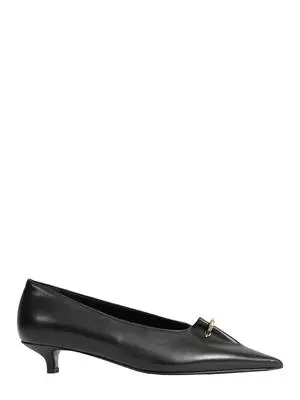 TOTEME Pierced Nappa Kitten Heel Pumps - Black