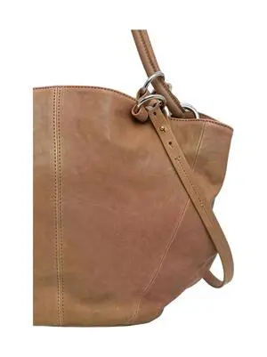 Patrizia Pepe Calf Leather Tote Bag With Logo - Neutrals
