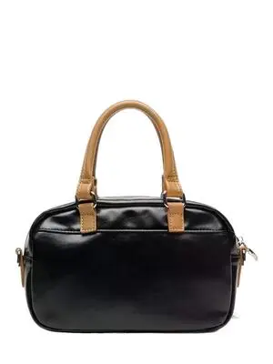 Iceberg Logo Charm Tote Bag - Black
