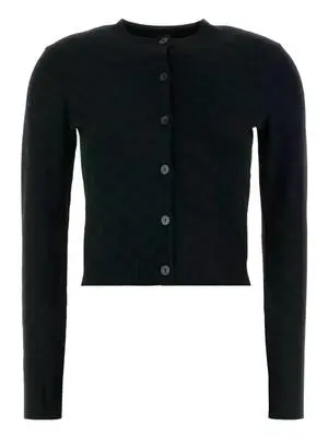 Gucci Gucci GG Supreme Knit Cardigan Black