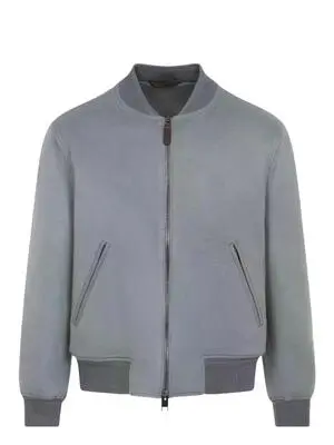 Brioni Wool Bomber Jacket - Grey