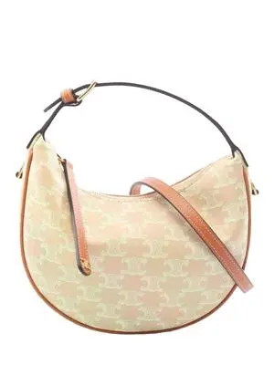 Celine Triomphe Coated Canvas Satchel - Neutrals