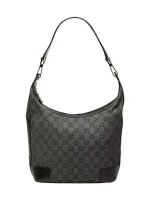 Gucci Gg Denim Shoulder Bag - Black