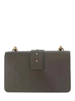 Pinko PINKO Love One Mini Studded Leather Shoulder Bag Green
