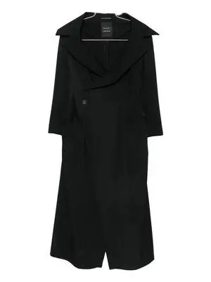 Yohji Yamamoto Wrinkled Gabardine Jacket Dress - Black