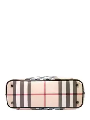 Burberry Nova Check Coated Canvas Tote Bag - Black