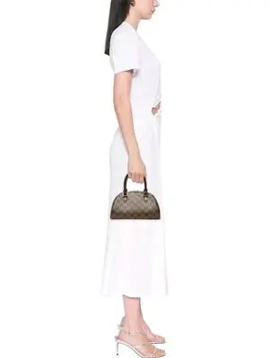 LOUIS VUITTON Damier Ebene Mini Ribera Handbag - Brown
