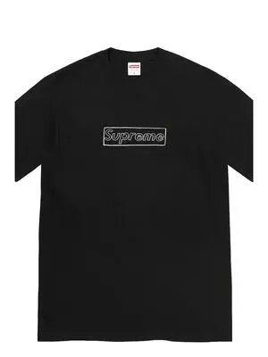 Supreme Kaws Chalk Logo T-shirt - Black