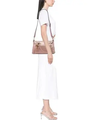 Gucci Metallic Pebbled Calfskin Bella Satchel - Pink