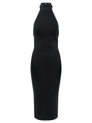 Retrofete Runa Long Viscose Dress - Black