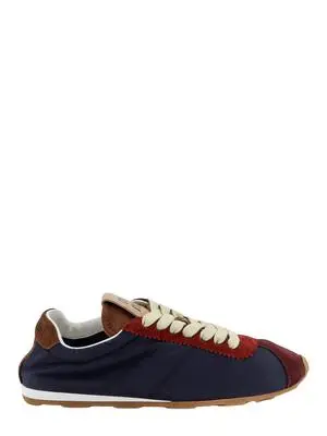 Miu Miu Nylon And Suede Low-top Sneakers - Blue