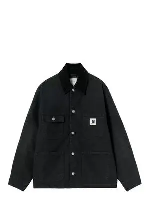 Carhartt Work In Progress Organic Cotton Chore Jacket With Corduroy Collar - Black